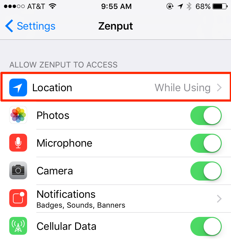 How to: Enable location services for Zenput? – Crunchtime Support Services